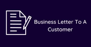 Business Letter To A Customer - Sample Letter Hub