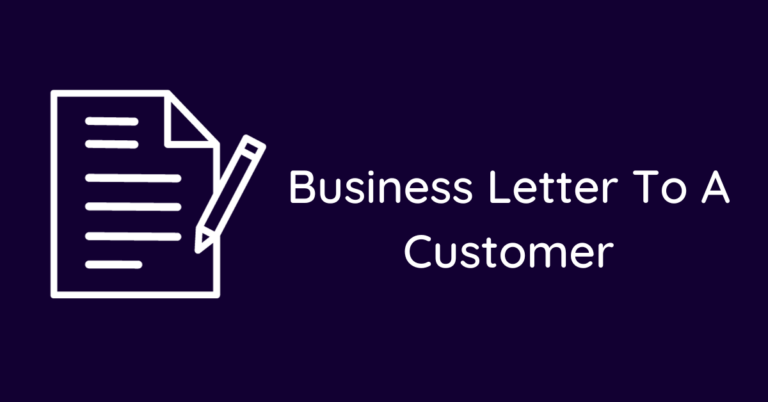 Business Letter To A Customer - Sample Letter Hub