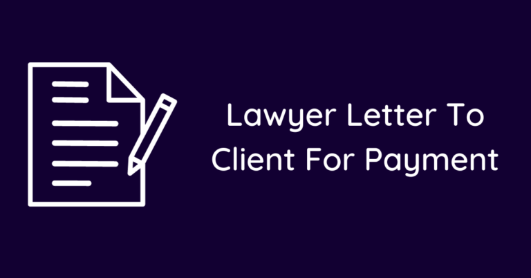 Lawyer Letter To Client For Payment - Sample Letter Hub