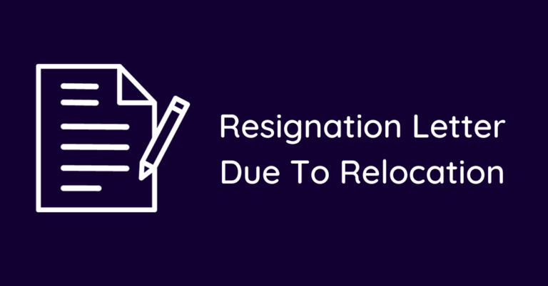Resignation Letter Due To Relocation - Sample Letter Hub