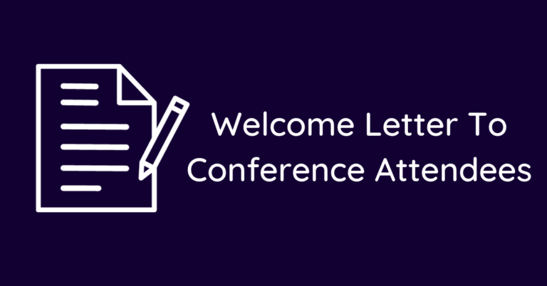 Welcome Letter To Conference Attendees - Sample Letter Hub