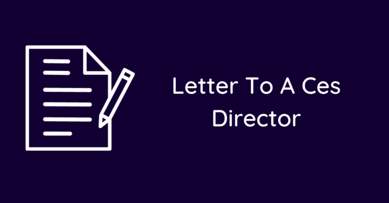 Letter To A CES Director - Sample Letter Hub