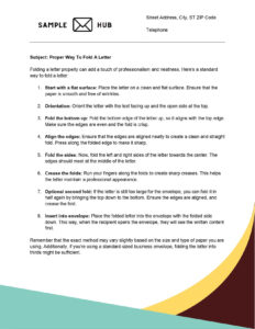 Proper Way To Fold A Letter - Sample Letter Hub
