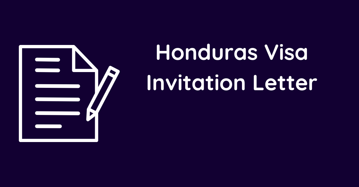 Honduras Visa Invitation Letter