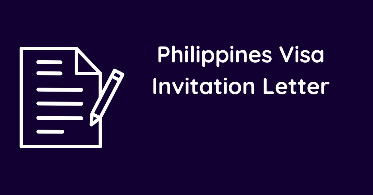 Philippines Visa Invitation Letter